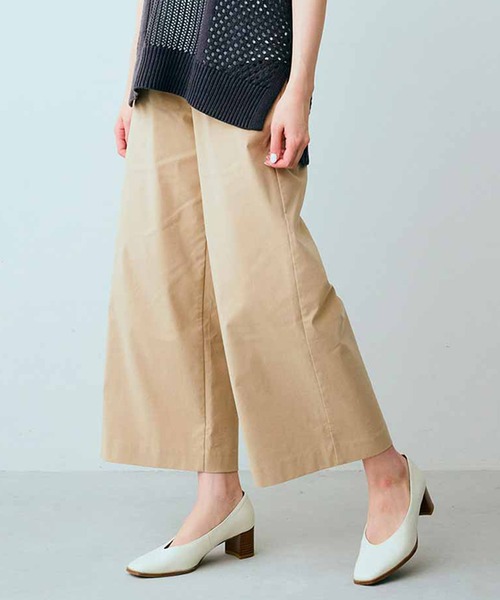 IEDIT（イディット）の「IEDIT UVカット・吸汗速乾・接触冷感がうれしい 麻混素材のエアノビ涼やかワイドパンツ（その他パンツ）」 - WEAR