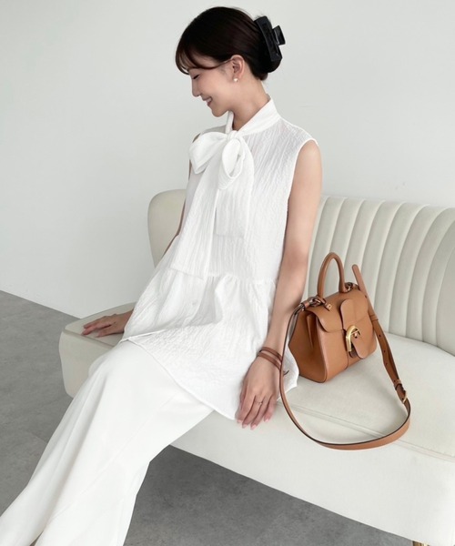 HALUHIROINE（ハルヒロイン）の「ボウタイランダムヘムチュニック（チュニック）」 - WEAR