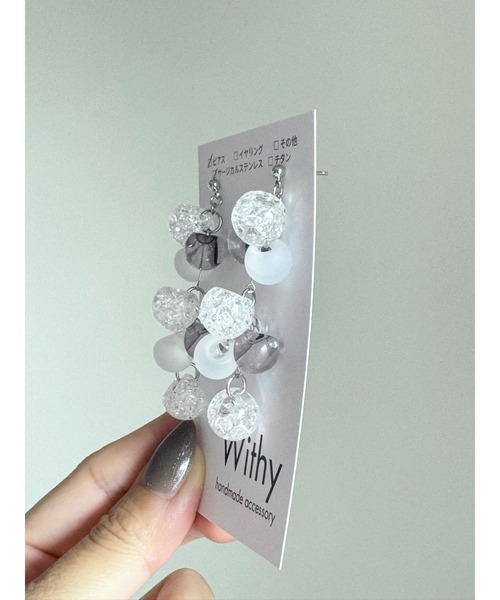 tone（トーン）の「【Withy】シャーベットのような煌めき連なるピアス / Icy Dew（アイシーデュー）(MA)（ピアス（両耳用 ...