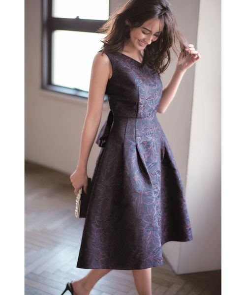 JUSGLITTY（ジャスグリッティー）の「【JUSGLITTY Luxe】バックテールジャガードワンピース（ドレス）」 - WEAR