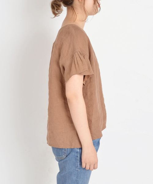 liflattie ships（リフラティ シップス）の「liflattie ships:フレンチリネンフリルスリーブブラウス （シャツ ...