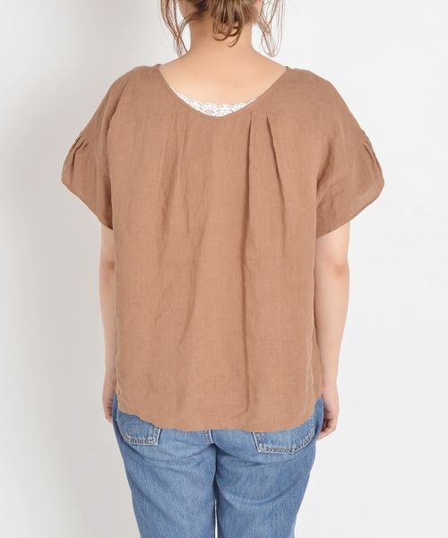 liflattie ships（リフラティ シップス）の「liflattie ships:フレンチリネンフリルスリーブブラウス （シャツ ...