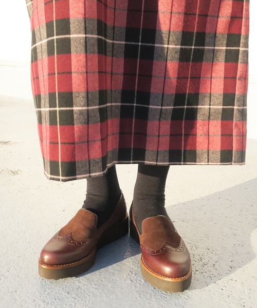 BONTRE（ボントレ）の「「BONTRE/ボントレ」厚底ベルベットスリッポン/86753-T（ドレスシューズ）」 - WEAR