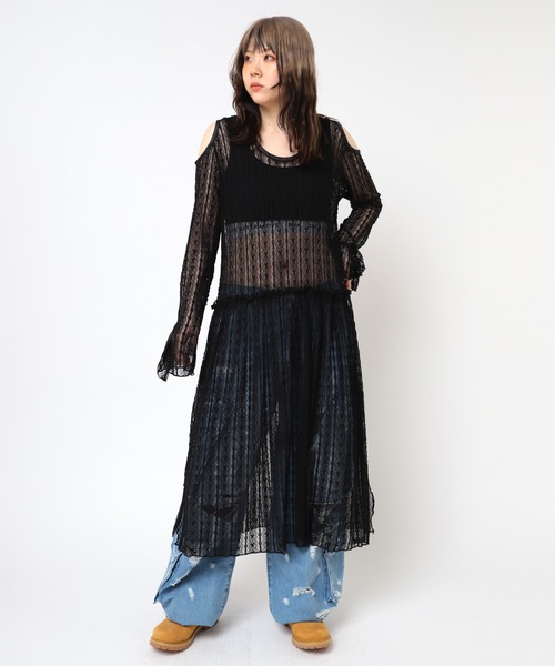RNA（アールエヌエー）の「D1676 レースロングワンピース（ワンピース）」 - WEAR