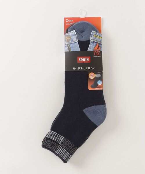 【EDWIN/エドウィン】BODYFIRE 消臭 高い保温力 クォーターソックス 靴下 2P 2足組（ソックス/靴下）｜EDWIN（エドウィン）のファッション通販 - ZOZOTOWN