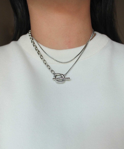 ebine（エビネ）の「金属アレルギー対応/Long Mantle Necklace/サージカルステンレス/ネックレス（ネックレス）」 - WEAR