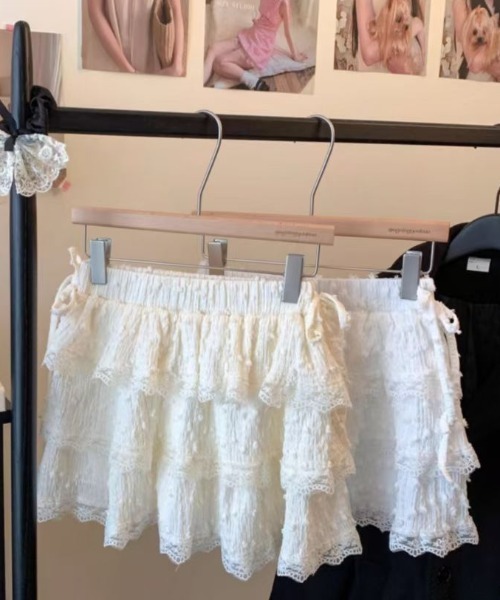 Teem Store（チームストア）の「フリルレース ティアードミニスカート（スカート）」 - WEAR