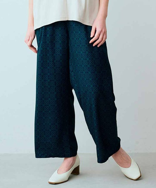 【セール】IEDIT 接触冷感素材がうれしい コーディネートのアクセントになるツートーン柄のワイドパンツ（その他パンツ）｜IEDIT（イディット）のファッション通販 - ZOZOTOWN