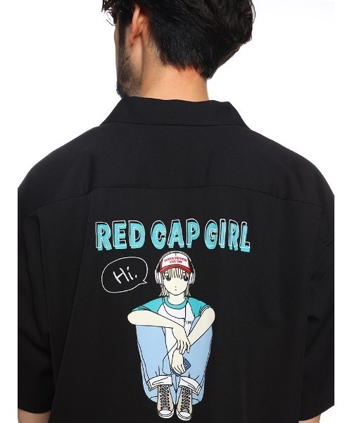 Red Cap Girl（レッドキャプガール）の「Red Cap Girl バック刺繍プリント オープンカラー 半袖 シャツ 24213 ...