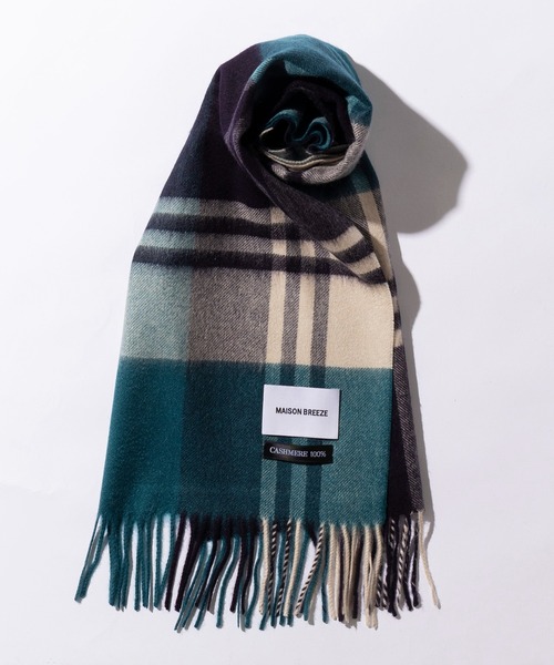 SETUP7（セットアップセブン）の「【SETUP7】カシミヤ100％ チェック柄マフラー 30T40（マフラー）」 - WEAR