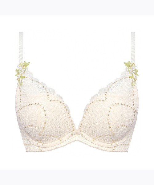 AMOSTYLE BY Triumph（アモスタイルバイトリンプ）の「夢みるブラ(R) DeepV マイフラワー【E,Fカップ】AMST1455 WHU JX（ブラジャー）」 - WEAR