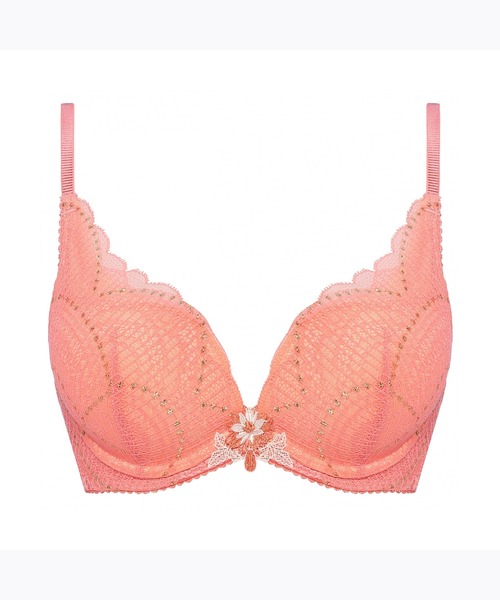 AMOSTYLE BY Triumph（アモスタイルバイトリンプ）の「夢みるブラ(R) DeepV マイフラワー【E,Fカップ】AMST1455 WHU JX（ブラジャー）」 - WEAR