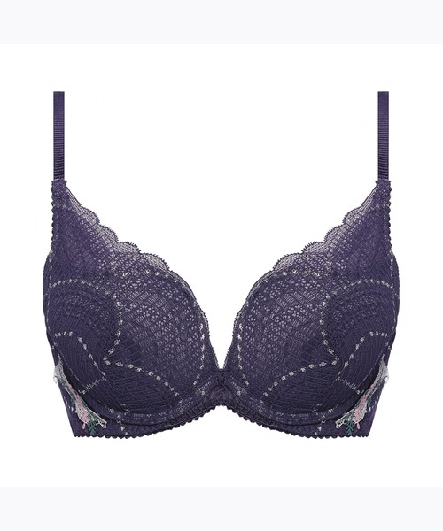 AMOSTYLE BY Triumph（アモスタイルバイトリンプ）の「夢みるブラ(R) DeepV マイフラワー【E,Fカップ】AMST1455 WHU JX（ブラジャー）」 - WEAR