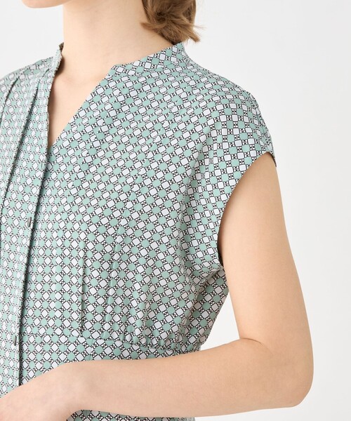 BALLSEY（ボールジィ）の「BBダイアゴナルプリント ウエストタックフレアワンピース（ワンピース）」 - WEAR