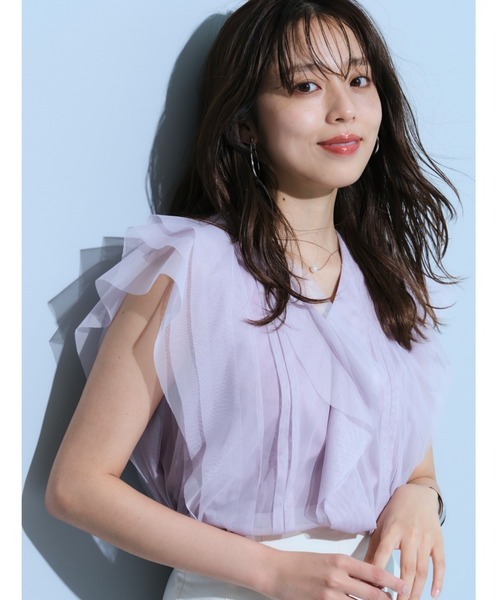 JUSGLITTY（ジャスグリッティー）の「チュールブラウス（シャツ/ブラウス）」 - WEAR