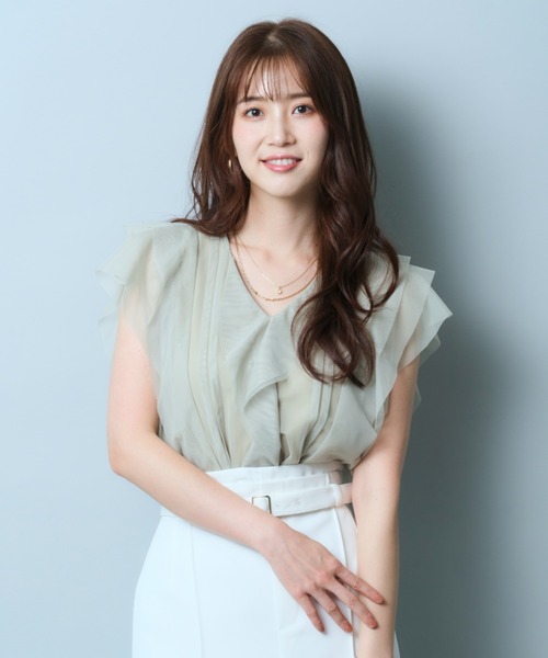 JUSGLITTY（ジャスグリッティー）の「チュールブラウス（シャツ/ブラウス）」 - WEAR