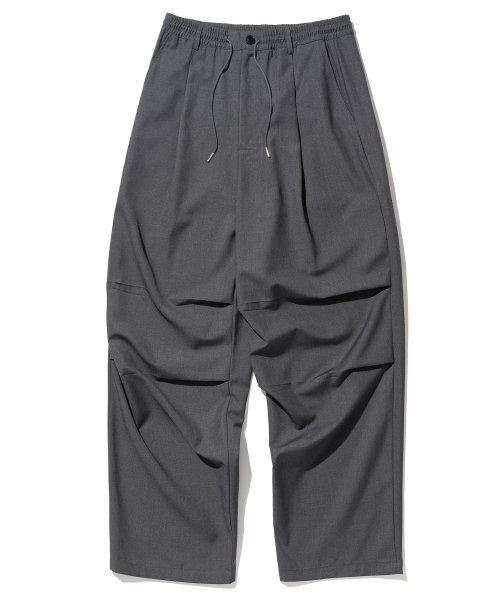 casual one tuck easy slacks gray（スラックス）｜UNIFORM BRIDGE（ユニフォームブリッジ）の ...