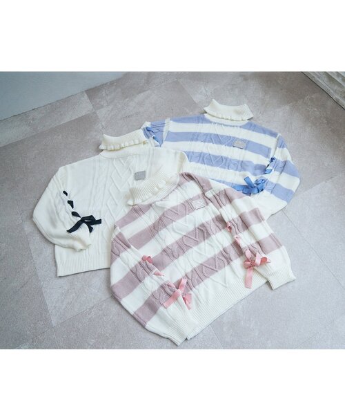 ALGY（アルジー）の「10th復刻 レースアップオフタートルニット（ニット/セーター）」 - WEAR