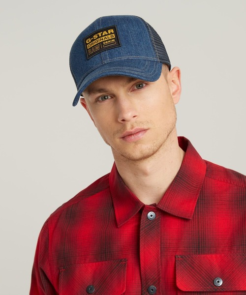 G-STAR RAW（ジースターロゥ）の「DENIM EMBRO BASEBALL TRUCKER CAP/メッシュキャップ/デニム ...