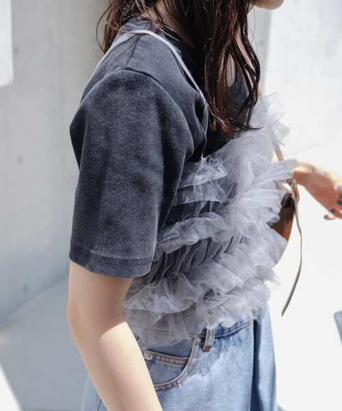 Kastane（カスタネ）の「【前後2WAY/4色展開】ピグメントリブTEE（Tシャツ/カットソー）」 - WEAR