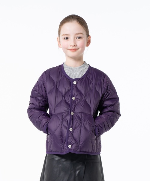 TAION（タイオン）の「【TAION(タイオン)】〈キッズ〉ミリタリー クルーネックボタン ダウンジャケット-ソフトシェル（ダウンジャケット ...