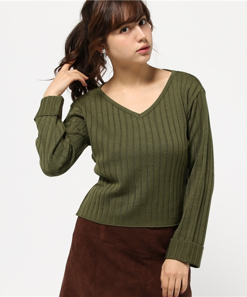 ROSE BUD（ローズバッド）の「(B.B)Vネックニット（ニット/セーター）」 - WEAR