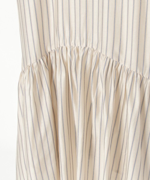 notch.（ノッチ）の「ストライプペプラムギャザーブラウス（シャツ/ブラウス）」 - WEAR