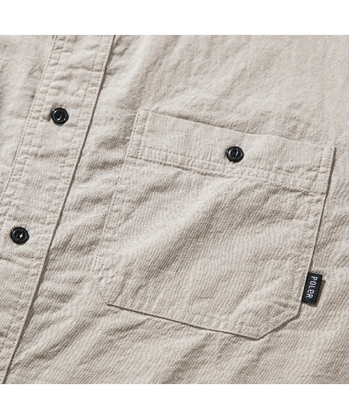 Kinetics（キネティクス）の「POLER EMB CHAMBRAY S/S RELAX FIT SHIRT (ポーラー イーエムビーシャンブレーエスエスリラックスフィットシャツ)（シャツ ...