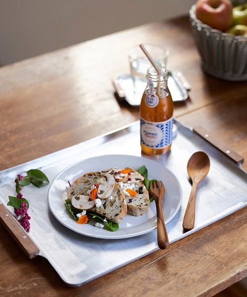 【セール】木の持ち手のアルミトレー L（食器）｜notch.（ノッチ）のファッション通販 - ZOZOTOWN