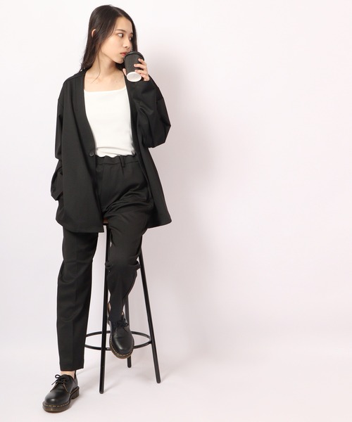 ROOT THREE（ルートスリー）の「ROOT THREE ストレッチ MVS ニット ノーカラージャケット（ノーカラージャケット）」 - WEAR