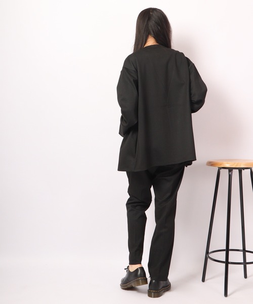 ROOT THREE（ルートスリー）の「ROOT THREE ストレッチ MVS ニット ノーカラージャケット（ノーカラージャケット）」 - WEAR