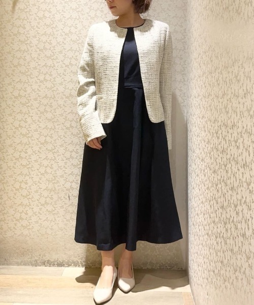 ef-de（エフデ）の「ef-de ツィード調ノーカラージャケット（ノーカラージャケット）」 - WEAR