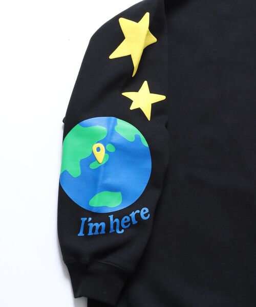 SEQUENZ（シークエンズ）の「【SEQUENZ】HAPPY LIFE CYCLE CREW NECK SWEAT / ハッピー スマイル 発泡プリント クルーネック スウェット（スウェット ...