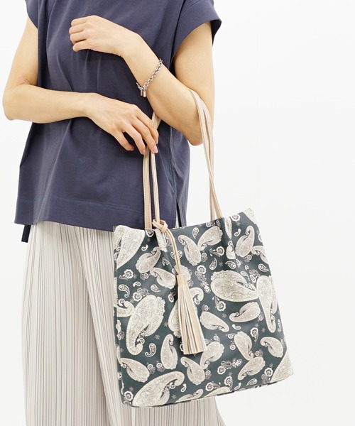 SAC（サック）の「ペイズリー柄薄マチ トートバッグ SAC unit（トートバッグ）」 - WEAR