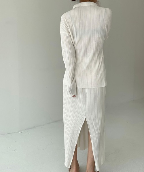 ELCY（エルシー）の「【ELCY】無地シャツロングスカートセットアップ（ワンピース）」 - WEAR