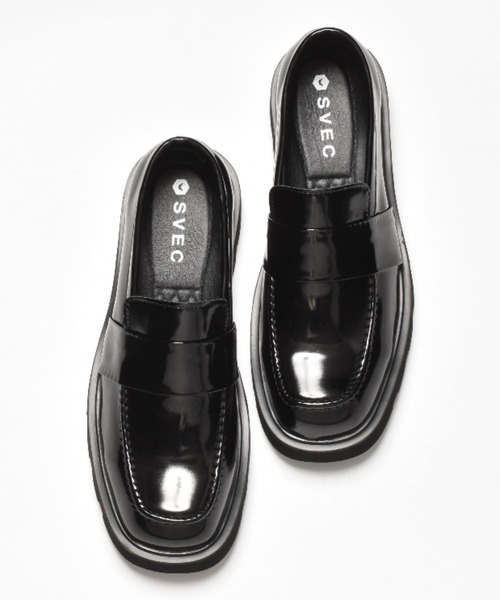 SVEC（シュベック）の「ハイソール スクエアトゥ コインローファー（ローファー）」 - WEAR