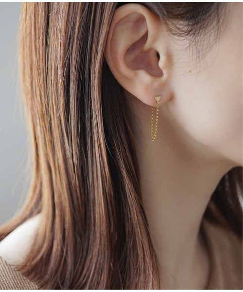 Meach.（ミーチ）の「【Meach.】14kgfチェーンフープピアス（ピアス（両耳用））」 - WEAR