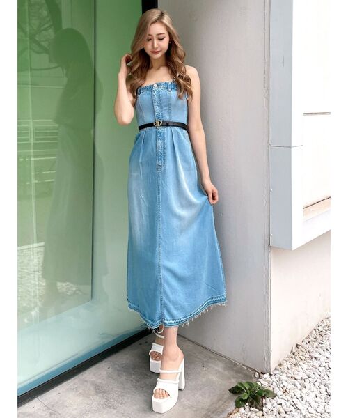 GYDA（ジェイダ）の「ベアデニムロングワンピース（ワンピース）」 - WEAR