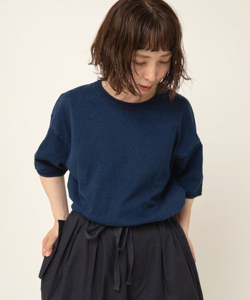 RNA-N（アールエヌエーエヌ）の「M2442 インディゴ天竺半袖T（Tシャツ/カットソー）」 - WEAR