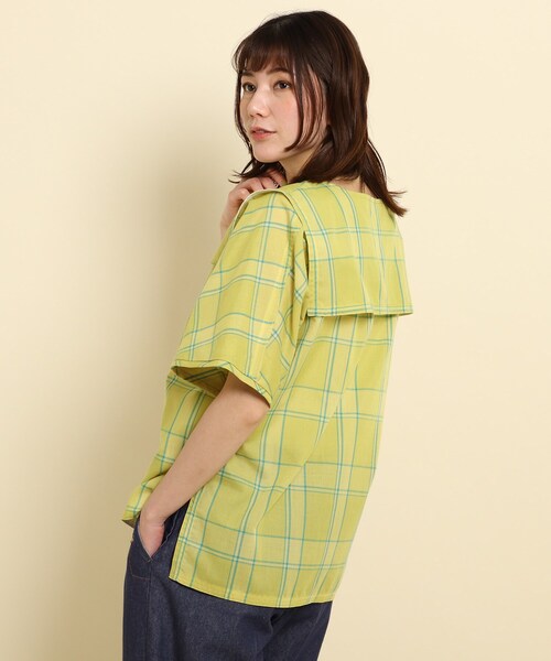 Dessin（デッサン）の「 【CLASSY.6月号掲載】ガーゼチェック セーラーブラウス＜S～L＞（シャツ/ブラウス）」 - WEAR