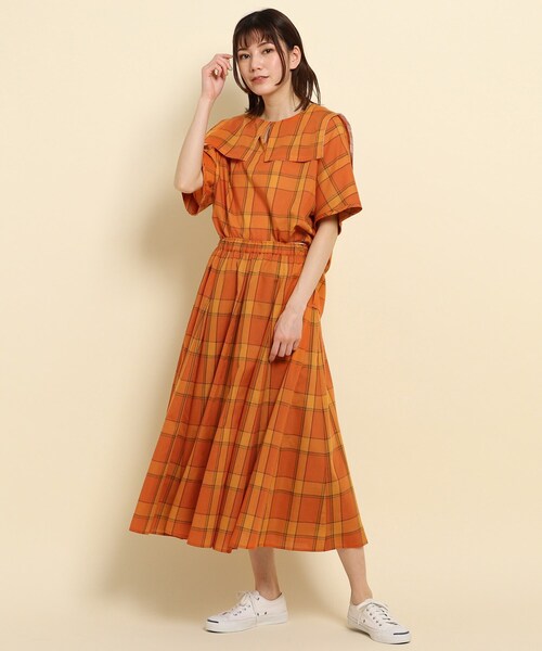 Dessin（デッサン）の「 【CLASSY.6月号掲載】ガーゼチェック セーラーブラウス＜S～L＞（シャツ/ブラウス）」 - WEAR