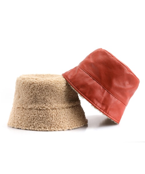 PU+ボアリバーシブルバケットハット（ハット）｜HOOK（フック）のファッション通販 - ZOZOTOWN