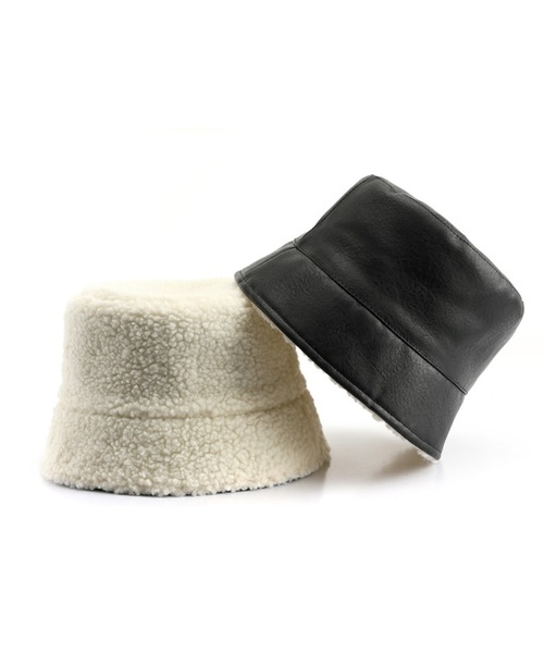 【セール】PU+ボアリバーシブルバケットハット（ハット）｜HOOK（フック）のファッション通販 - ZOZOTOWN