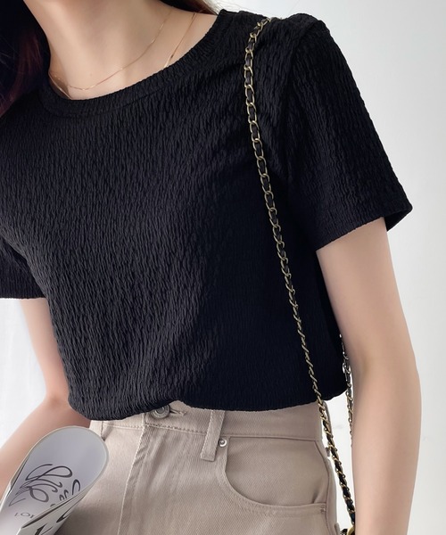 Java（ジャバ）の「《JaVa ジャバコラボ》大人のシンプル。ぽこぽこ素材ベーシックTee（Tシャツ/カットソー）」 - WEAR