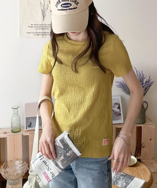 Java（ジャバ）の「《JaVa ジャバコラボ》大人のシンプル。ぽこぽこ素材ベーシックTee（Tシャツ/カットソー）」 - WEAR