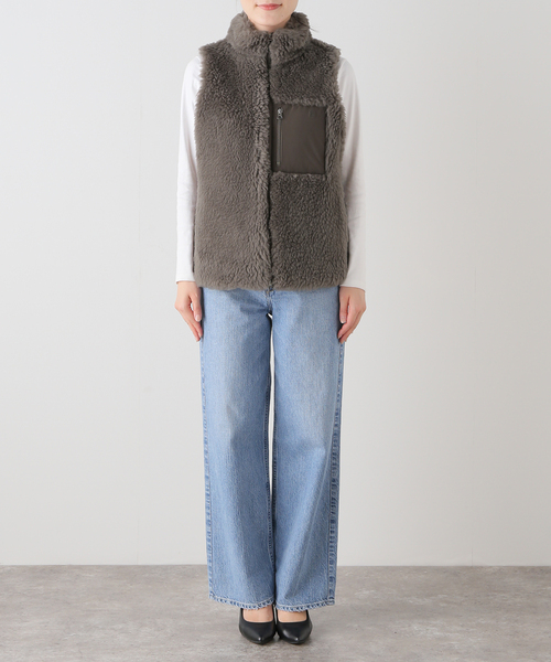 La TOTALITE（ラトータリテ）の「【TICCA/ティッカ】 WOOLファーベスト（その他アウター）」 - WEAR