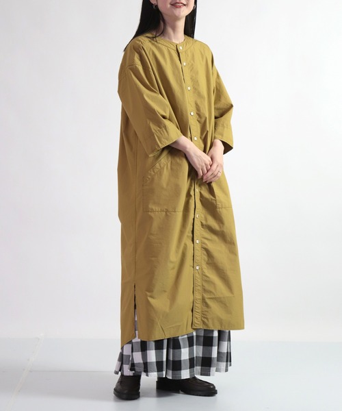 D.M.G.（ドミンゴ）の「[D.M.G. / ディーエムジー] 50タイプライター ワイドスリープワンピース（シャツワンピース）」 - WEAR