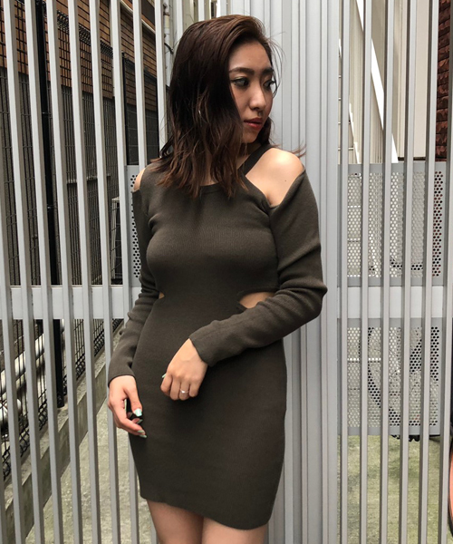 ENVYM（アンビー）の「アシメカッティングKNIT OP（ワンピース）」 - WEAR