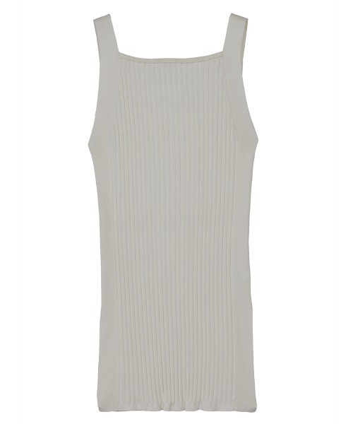 Ameri（アメリ）の「MEDI SQUARE TANK RIB KNIT TOP（ニット/セーター）」 - WEAR