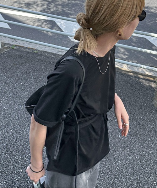 feepur（フェピュール）の「アシンメトリーウエストロープラグランTee（Tシャツ/カットソー）」 - WEAR